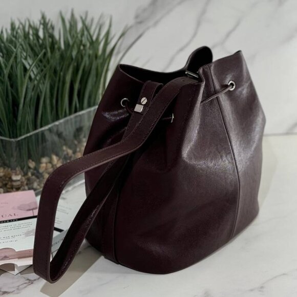 Bags | Elegant Allure Natural Leather Bucket Bag | Poshmark